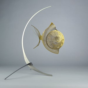 Fish Mobile Desk Decor, Brass Fish Appreciation Gifts, Office Decor ...