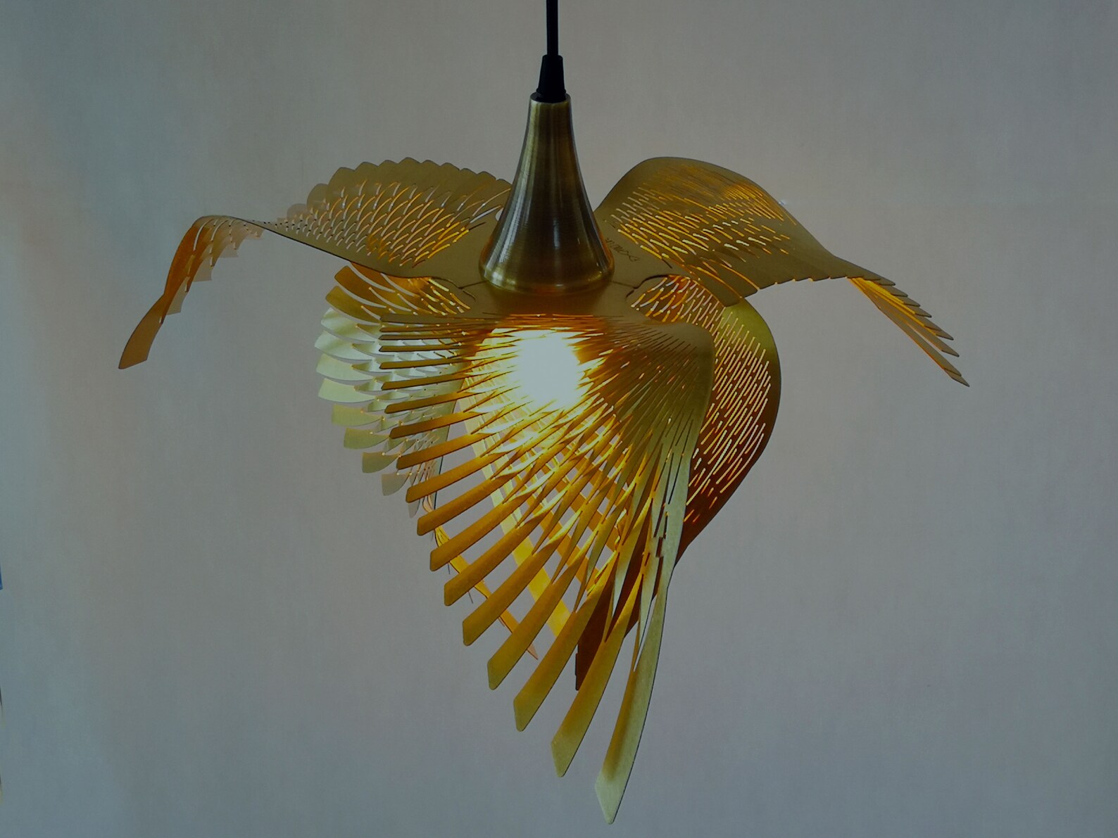 Brass Bird Large Ceiling Light Wing Chandelier Statement - Etsy
