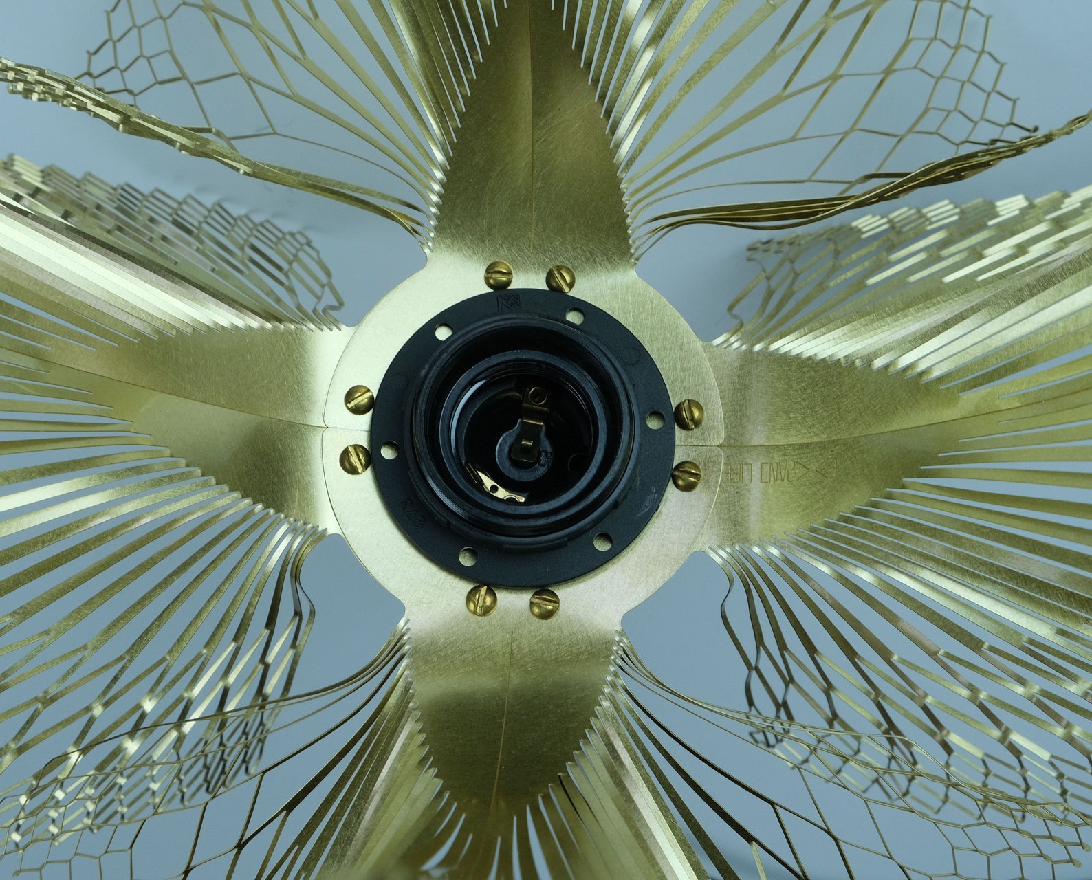 Brass Light Fixture, Leaf Shape Unique Statement Light, Golden Lighting ...