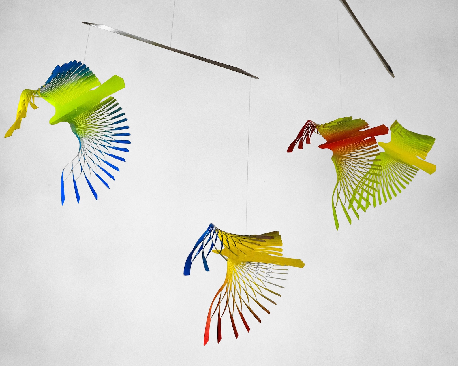 Bird Mobile Modern Artcolorfull Bird Lover Gift Kinetic | Etsy