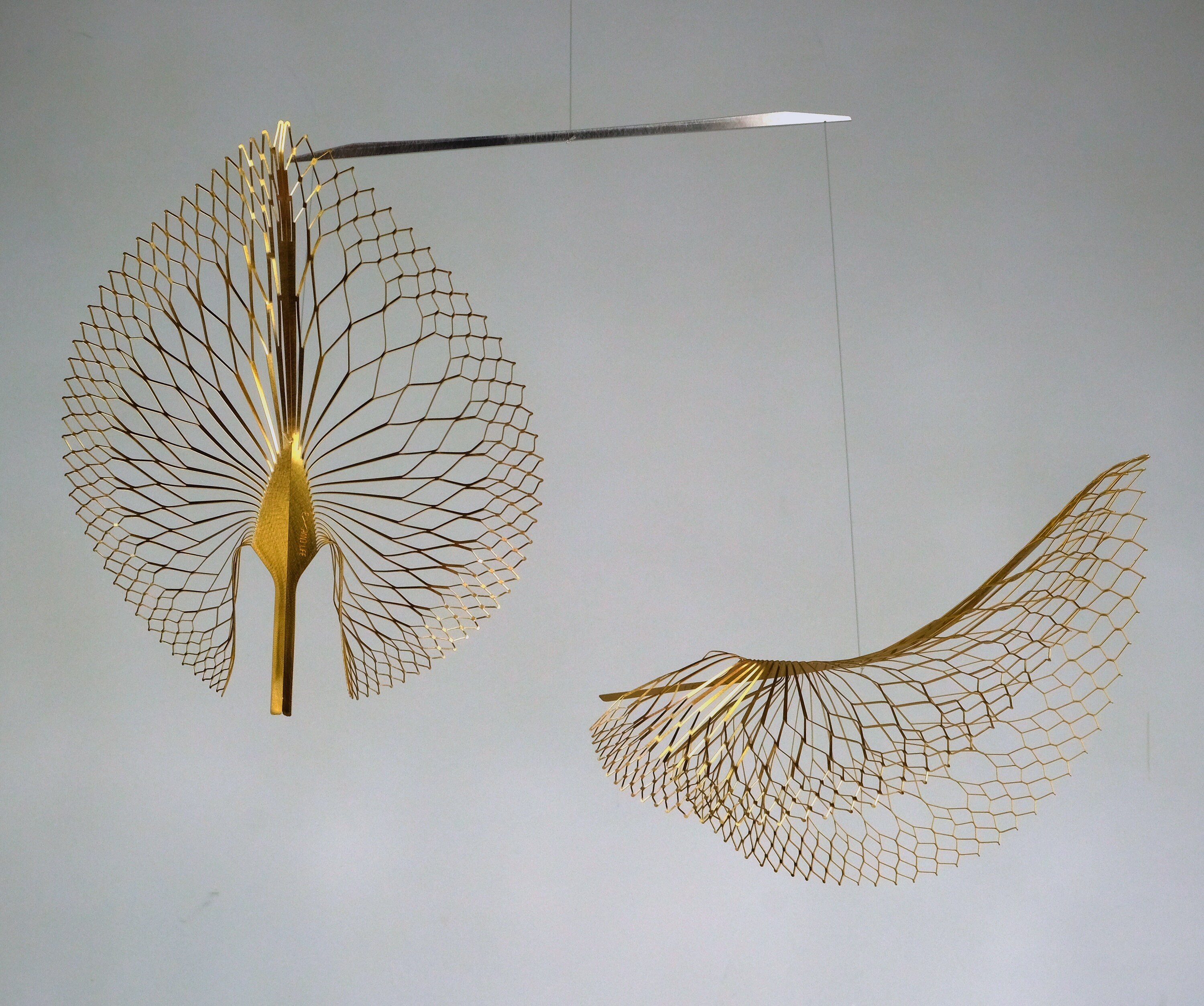 Brass Fall Leaves Mobile Mobile Art With Metal Leaves Golden - Etsy ...