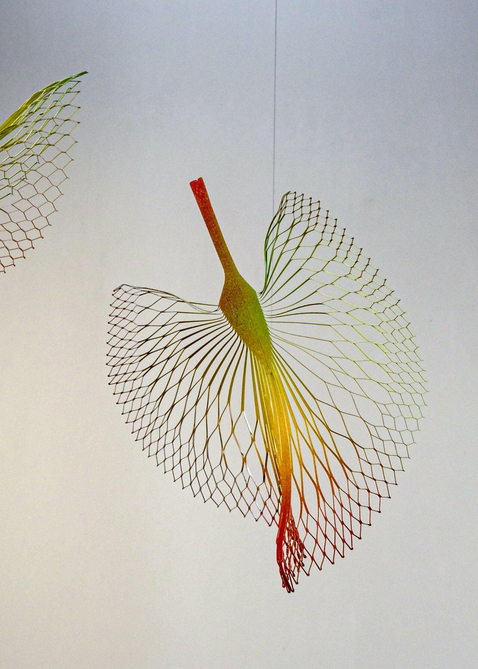 Color Leaves Kinetic Sculpture , 4 or 6 Piece Skeleton Leaves Hanging ...