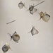 Large 8 Piece Gold Black Fish Mobile, Ocean Mobile Art, Kinetic Fish ...