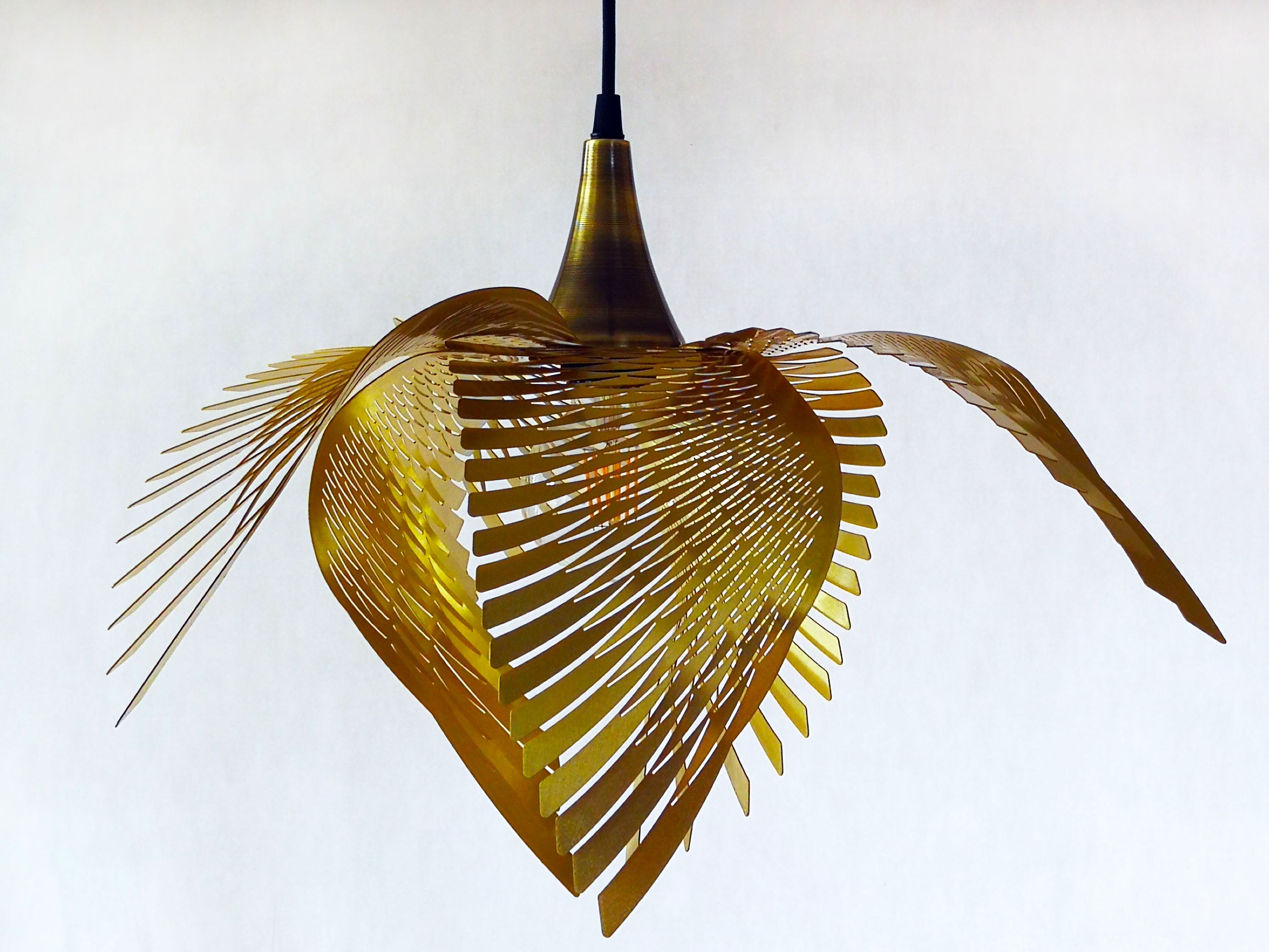 Brass bird large ceiling light wing chandelier statement | Etsy