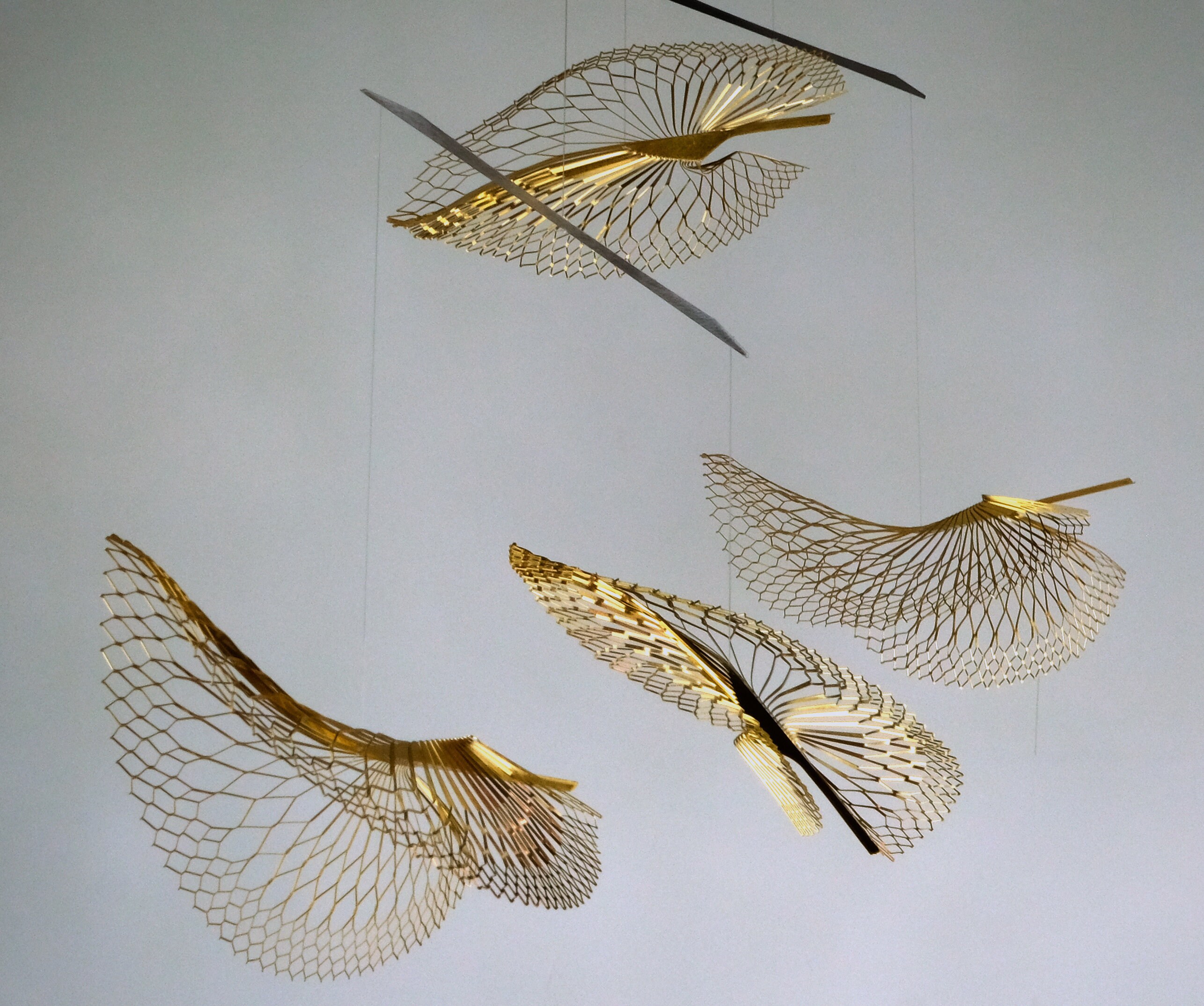 Brass Fall Leaves Mobile Mobile Art With Metal Leaves Golden - Etsy ...