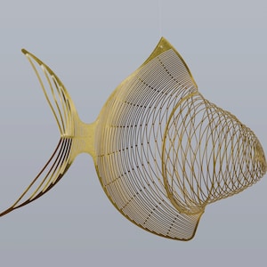 Gold Fish Kinetic Mobile 4 or 6 Piece, Brass Fish Decor, Modern Mobile ...