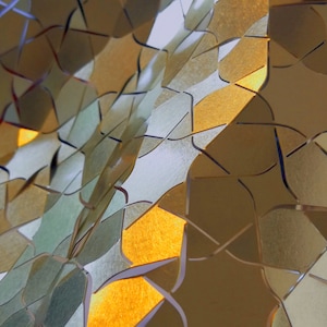 Geometric Ceiling Light, Metal Lace, Origami Light, Latticework Hanging ...