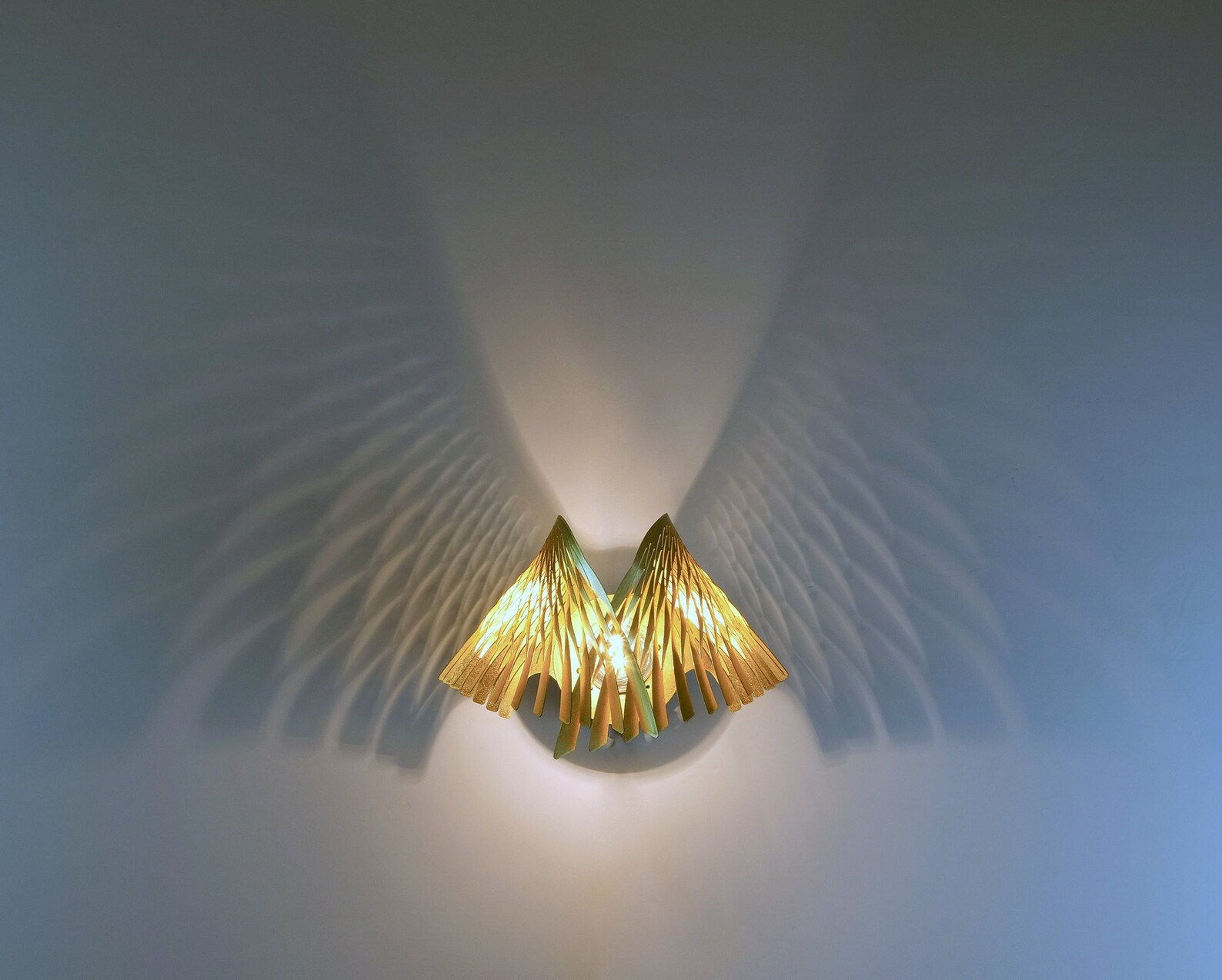Brass Wing Wall Sconce, Bird Shadow Light, Golden Light Fixture, Bird ...