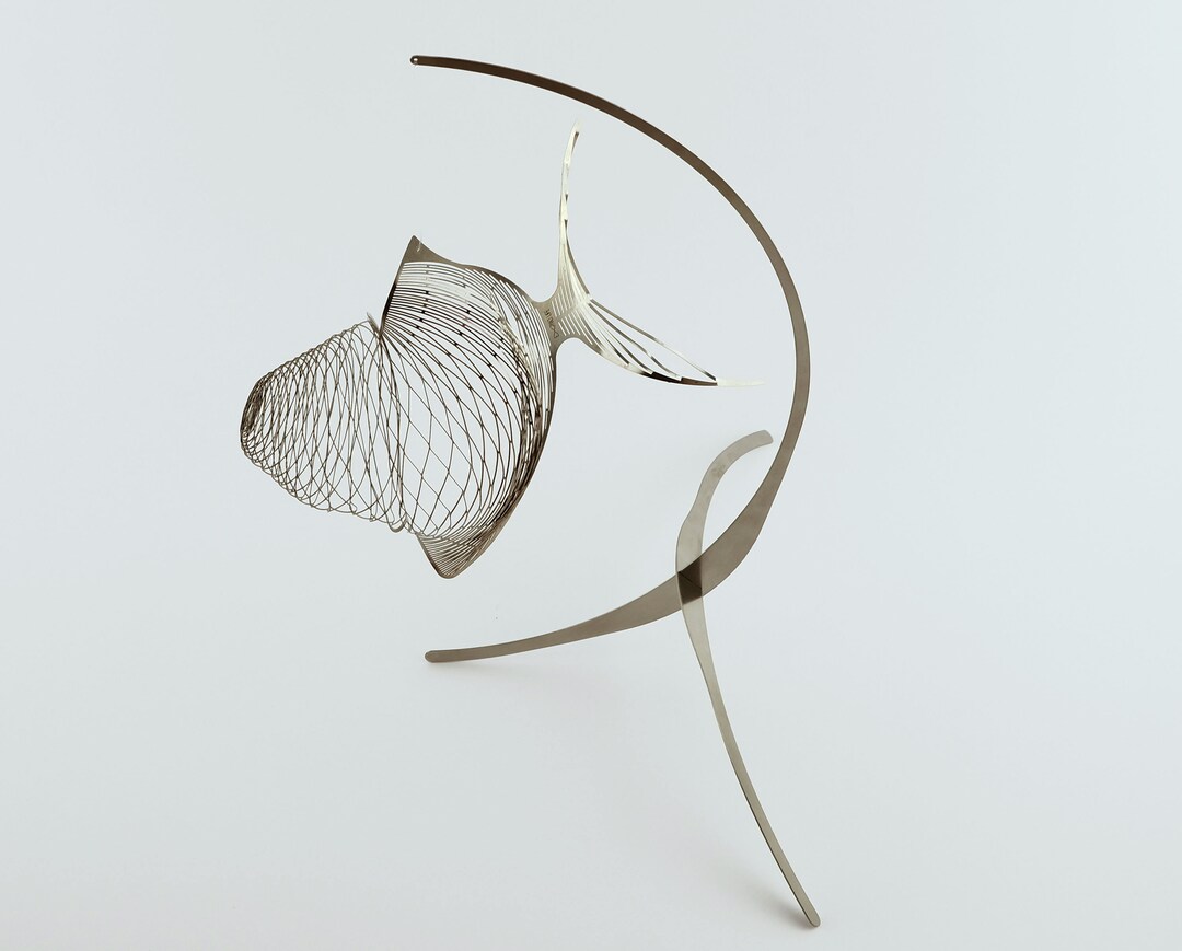 Stainless Steel Fish Mobile: Modern Office Desk Art - Etsy