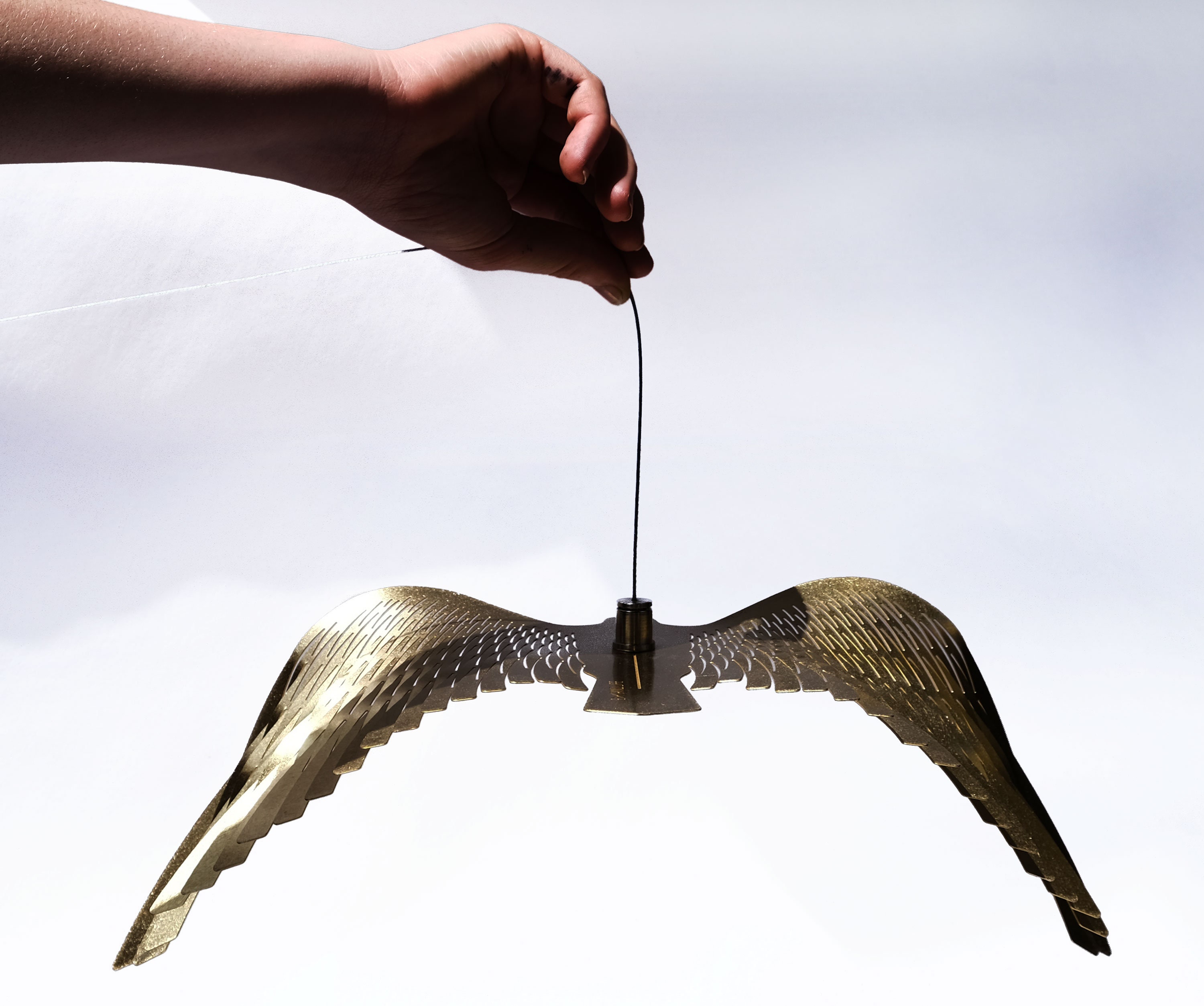 Large Bird Kinetic Sculpture Golden Bird Anging Metal Art | Etsy Israel