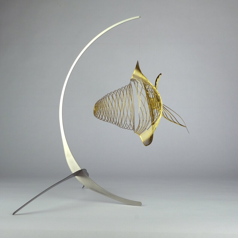 Fish Mobile Desk Decor Brass Fish Appreciation Gifts Office - Etsy
