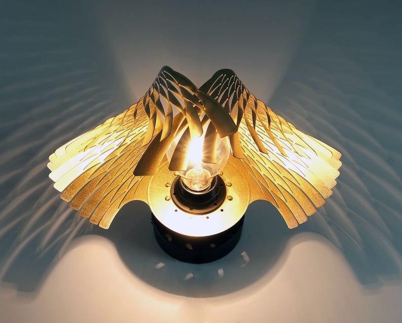 Brass Wing Wall Sconce, Bird Shadow Light, Golden Light Fixture, Bird ...