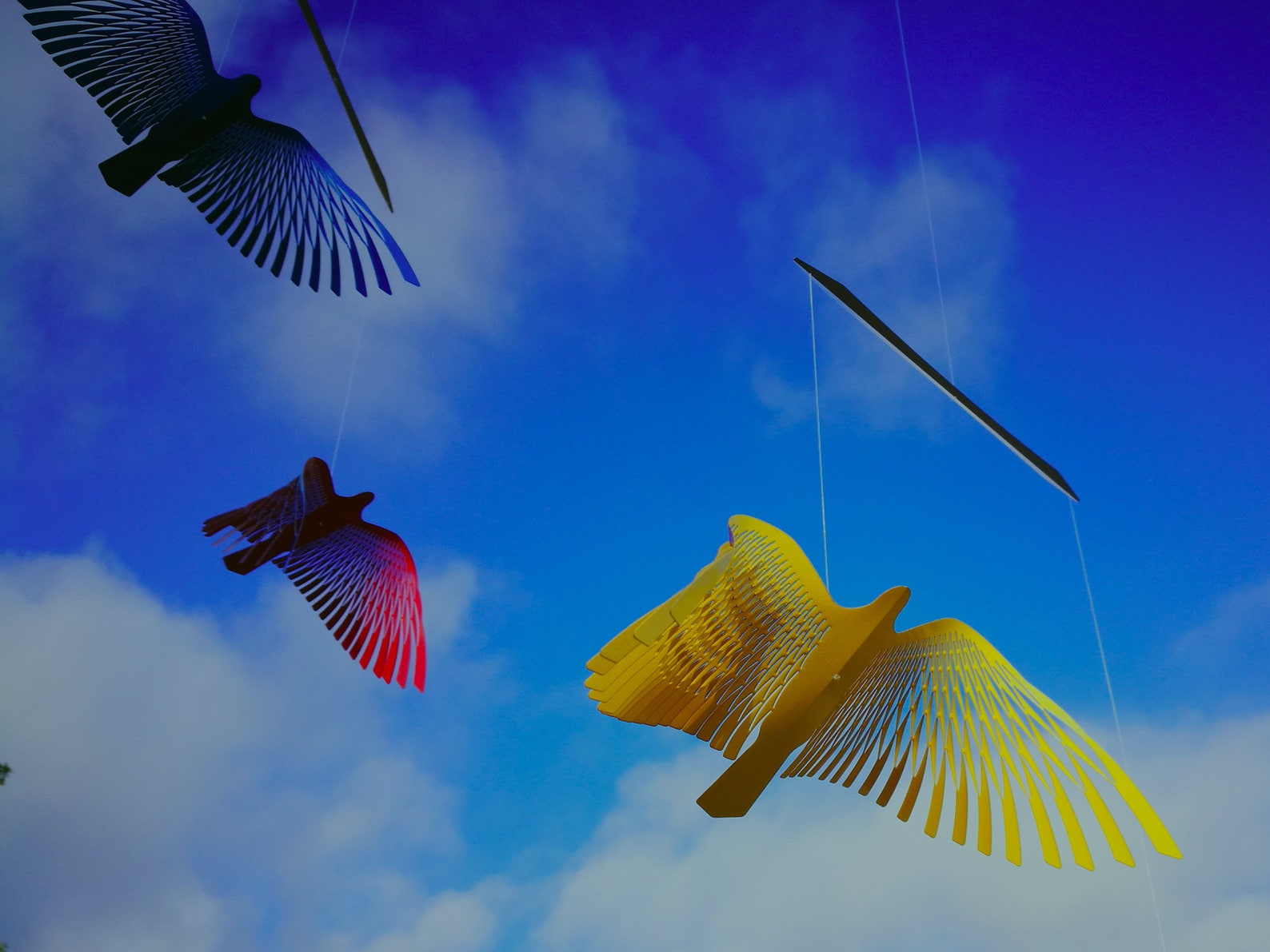 Bird lover gift Colorful Bird mobile Metal mobile Mobile in | Etsy