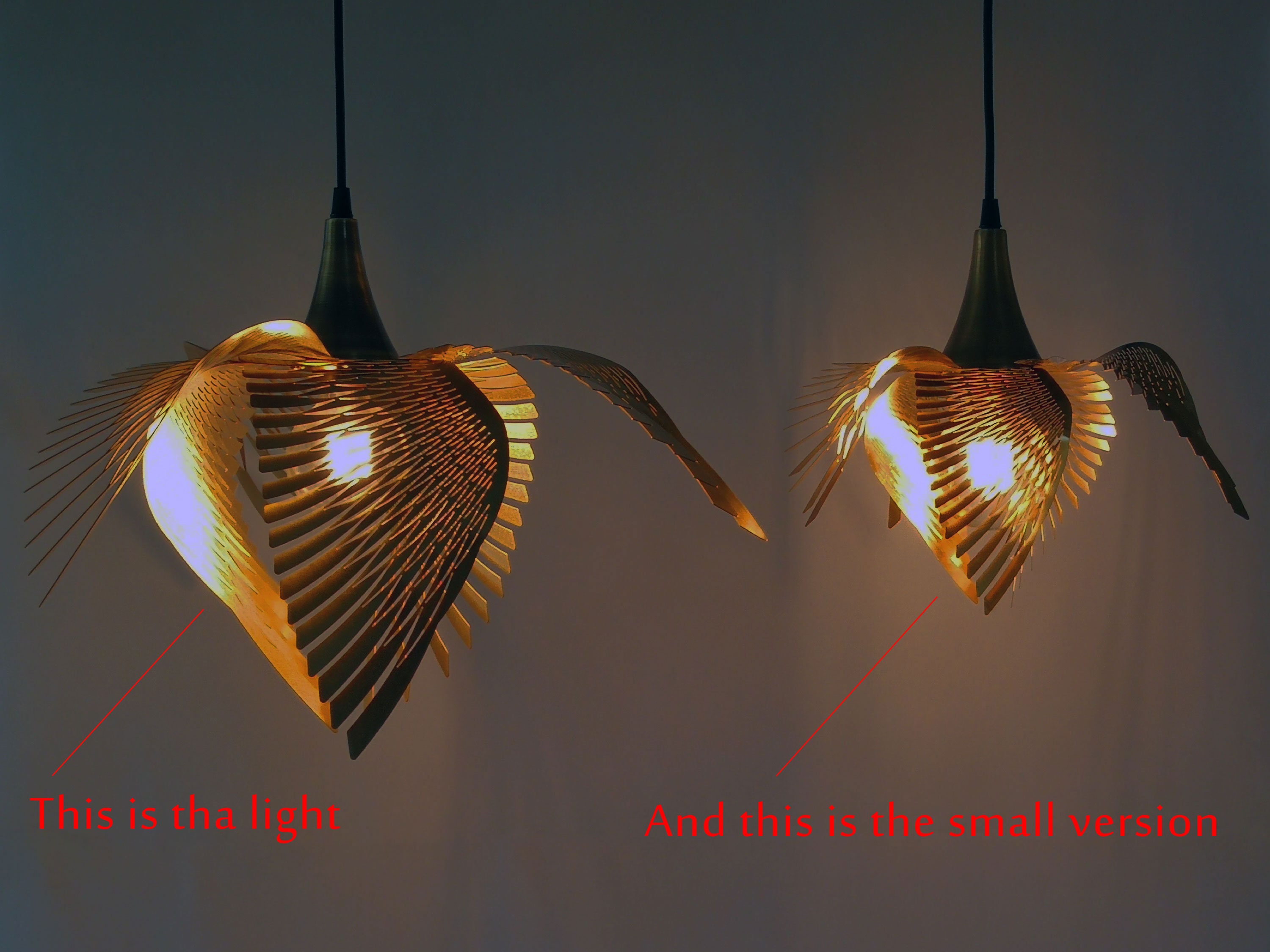 Brass Bird Large Ceiling Light Wing Chandelier Statement - Etsy UK