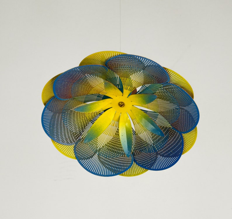 Flower Mobile Art Colorful Flower Kinetic Sculpture Colorful - Etsy