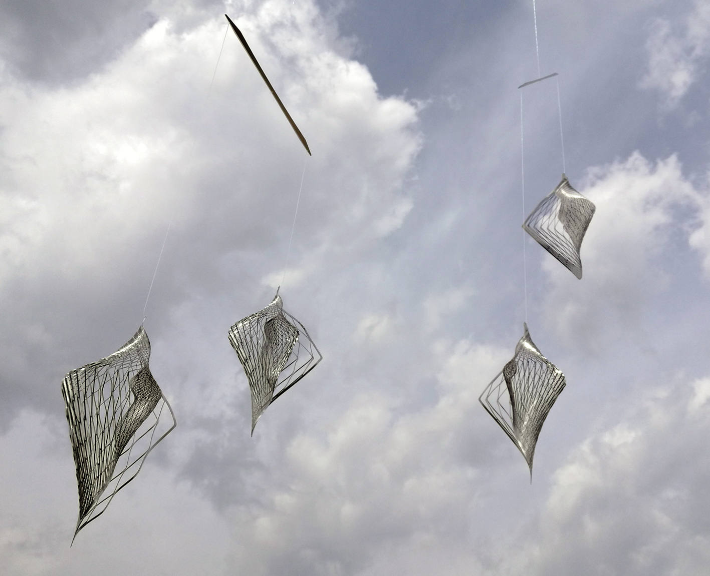 Hanging Shell Mobile Spiral Shell Kinetic Metal Art Modern | Etsy