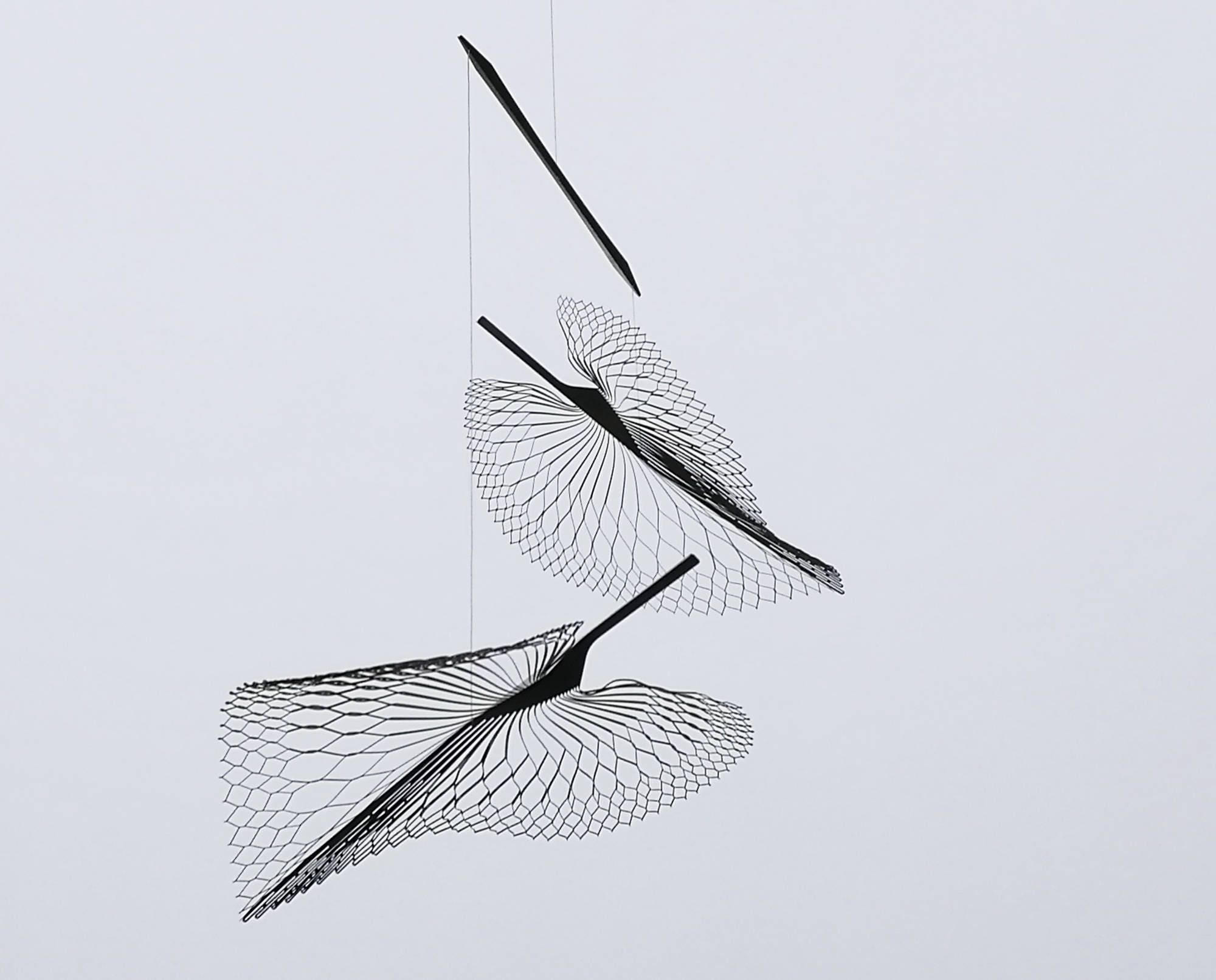 Skeleton Leaf Mobile, Polished Stainless Steel, Kinetic Wire Art - Etsy