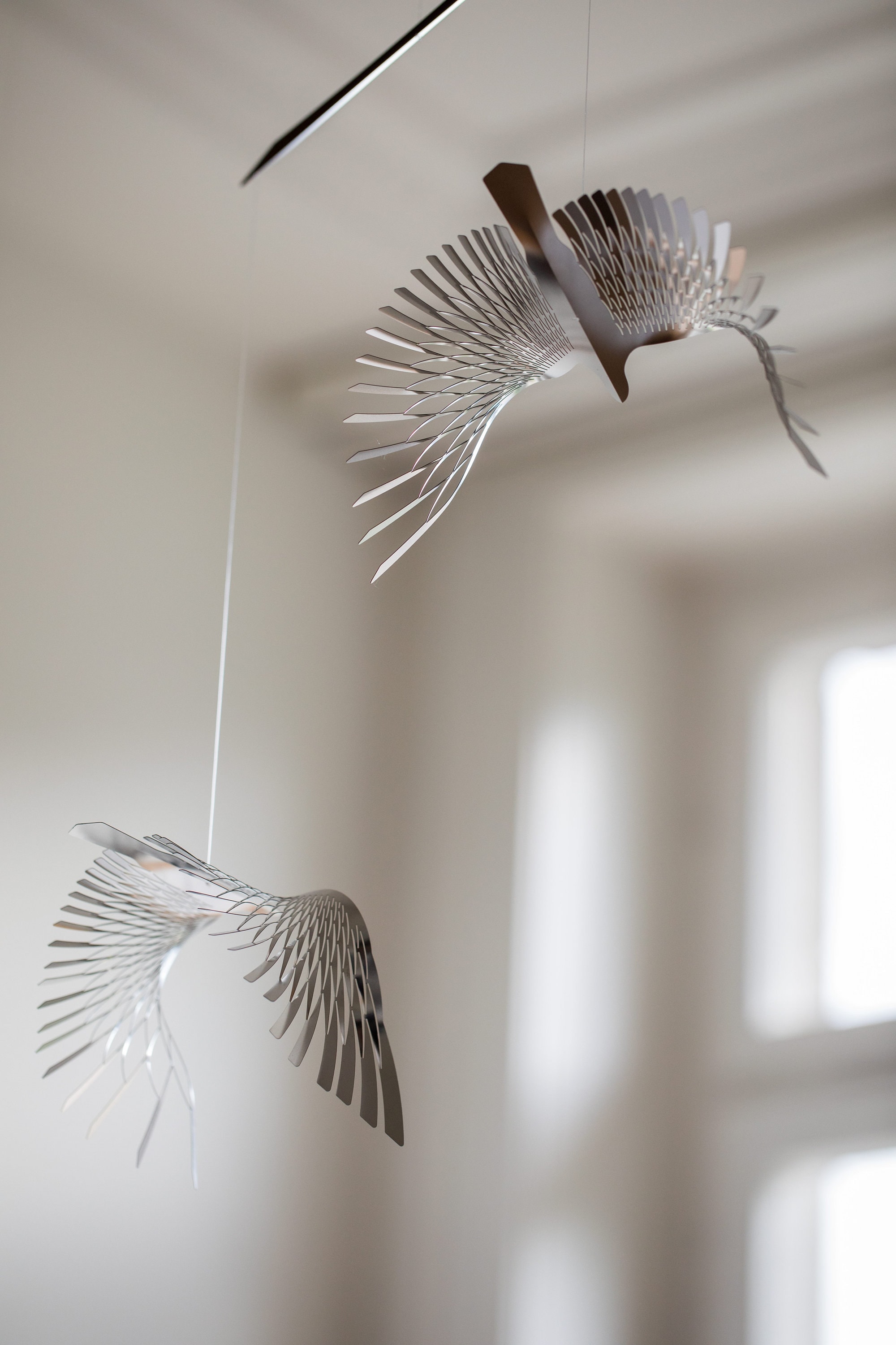 4 Piece Bird in Flight Stainless Steel Mobile Kinetic Metal | Etsy Canada