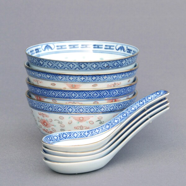 Porcelain Bowls and Spoons - Etsy