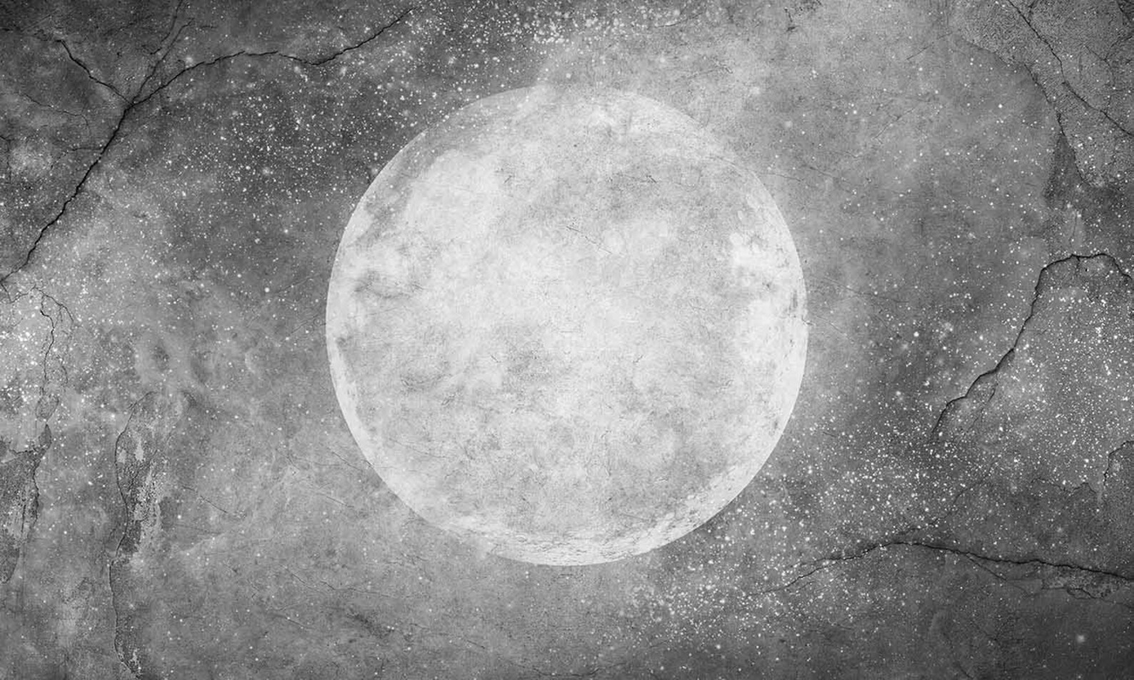 Moon Customized Unique Wallpaper Removable Washable and - Etsy