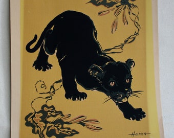 Vintage Panther Print - Etsy
