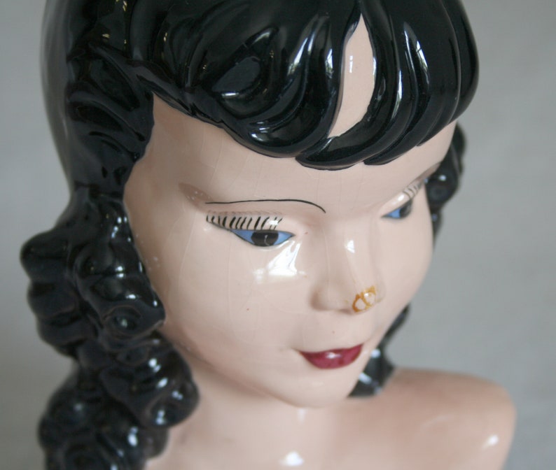 Vintage Ceramic Pin-up Style Lady 1940s Figurine Bust. Varga - Etsy