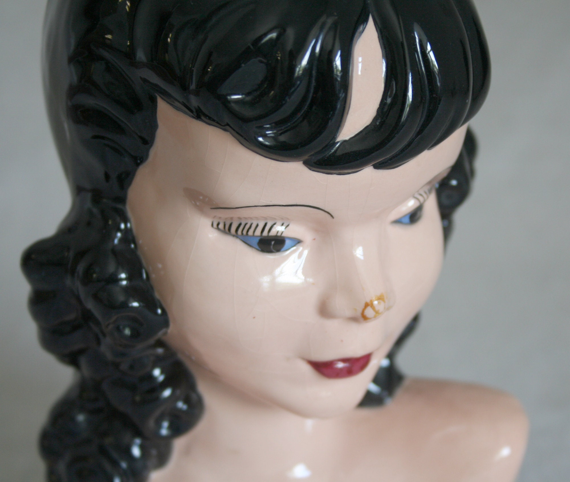 Vintage Ceramic Pin-up Style Lady 1940s Figurine Bust. Varga - Etsy