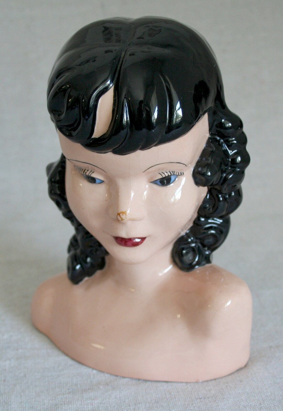 Vintage Ceramic Pin-up Style Lady 1940s Figurine Bust. Varga - Etsy