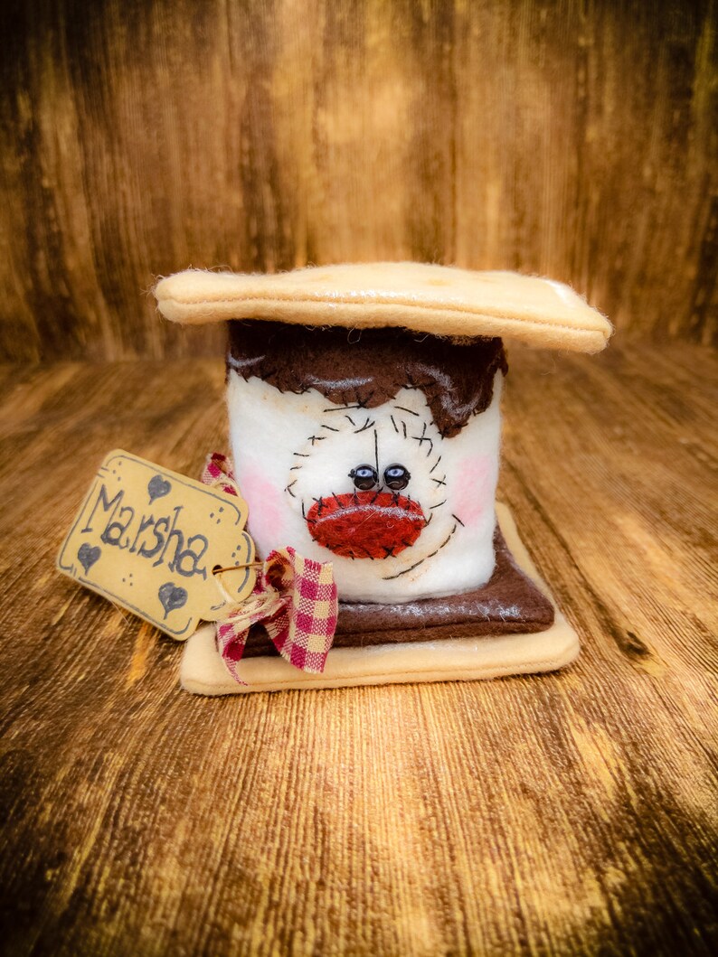 Marshmallow Decor - Marshmallow Smore - Smore Decor - Primitive Decor ...