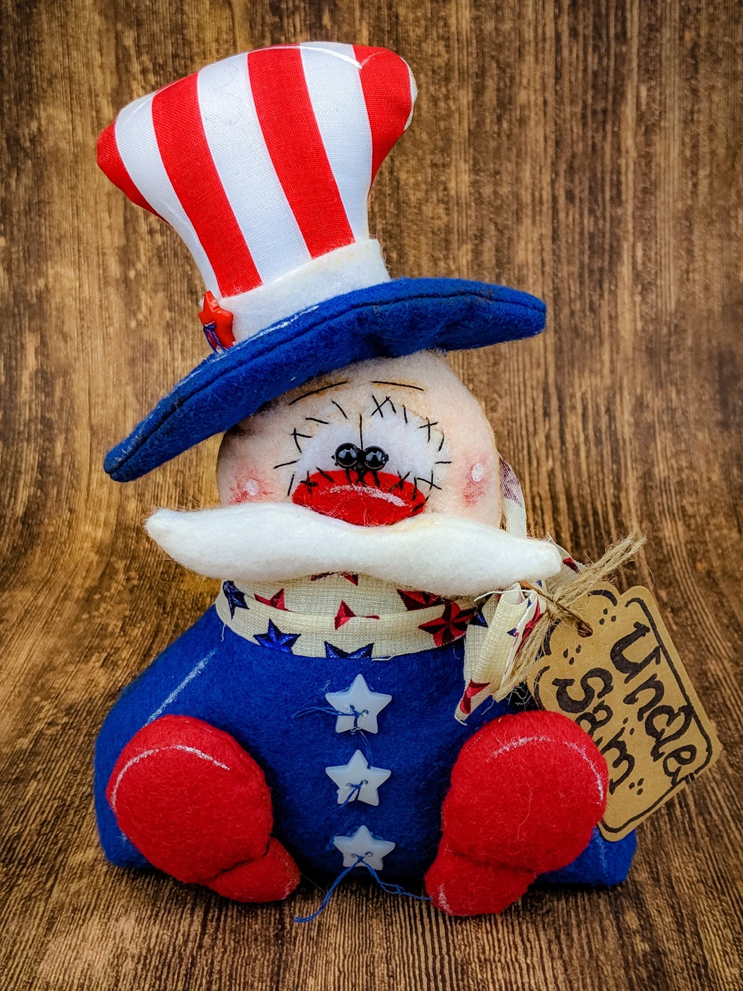 Primitive Uncle Sam - Uncle Sam Decor - Patriotic Primitive - Wreath ...