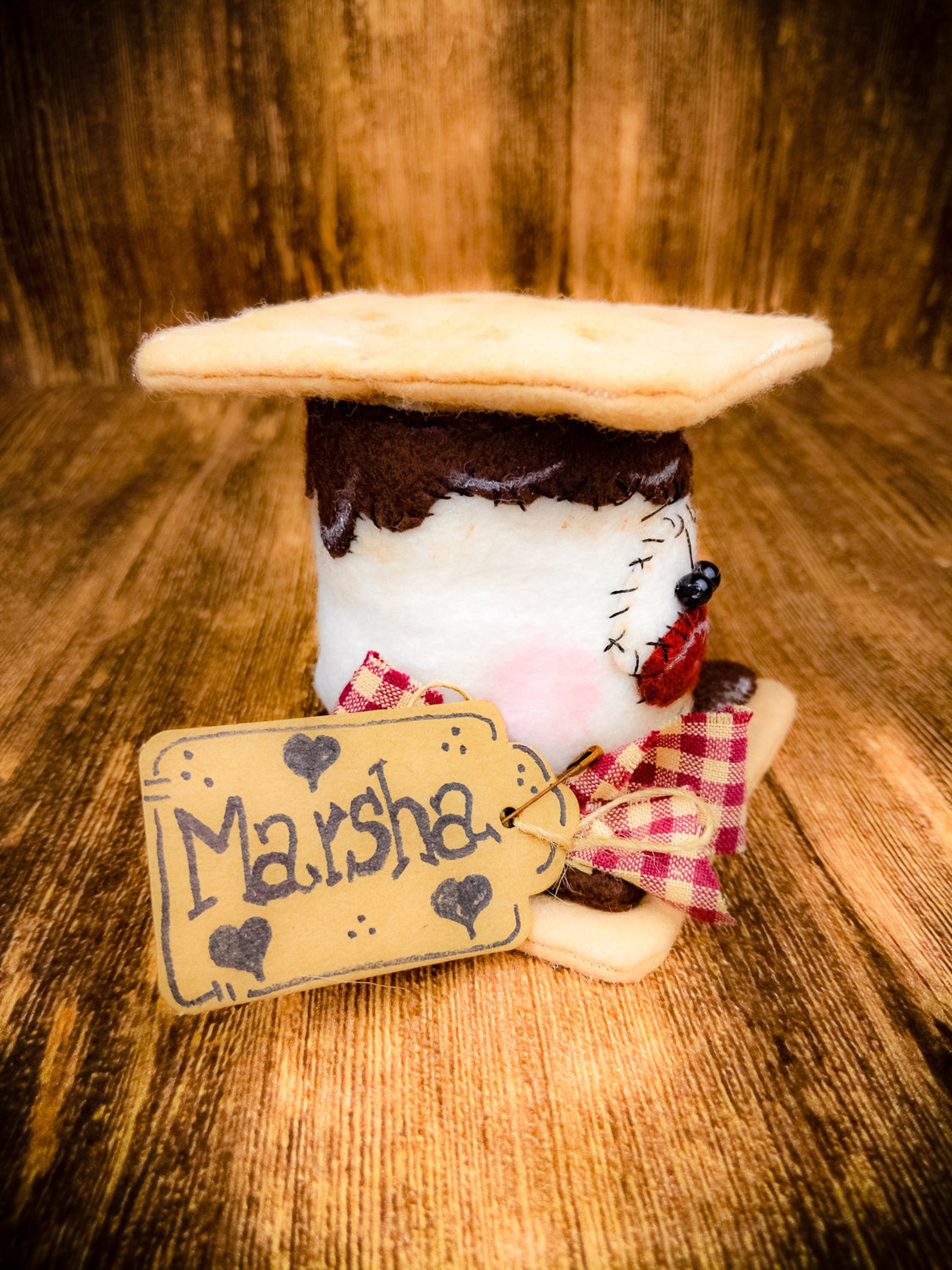 Marshmallow Decor - Marshmallow Smore - Smore Decor - Primitive Decor ...