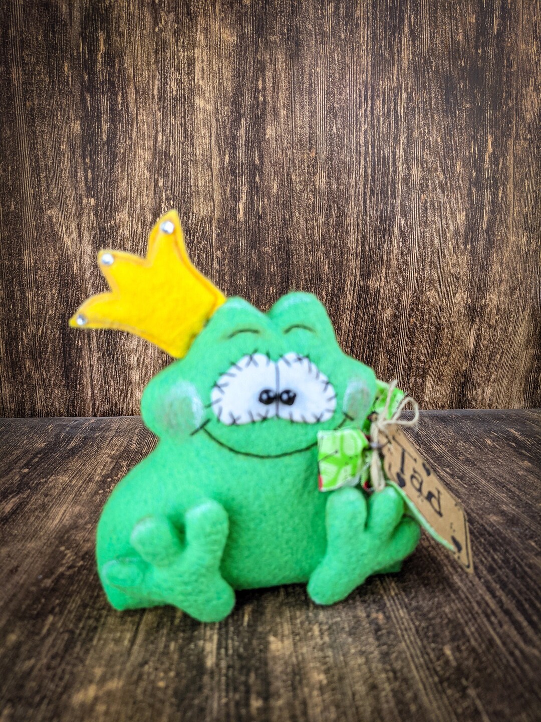 Frog Primitive Plush Frog Frog Prince Collectible Table Top Decor ...