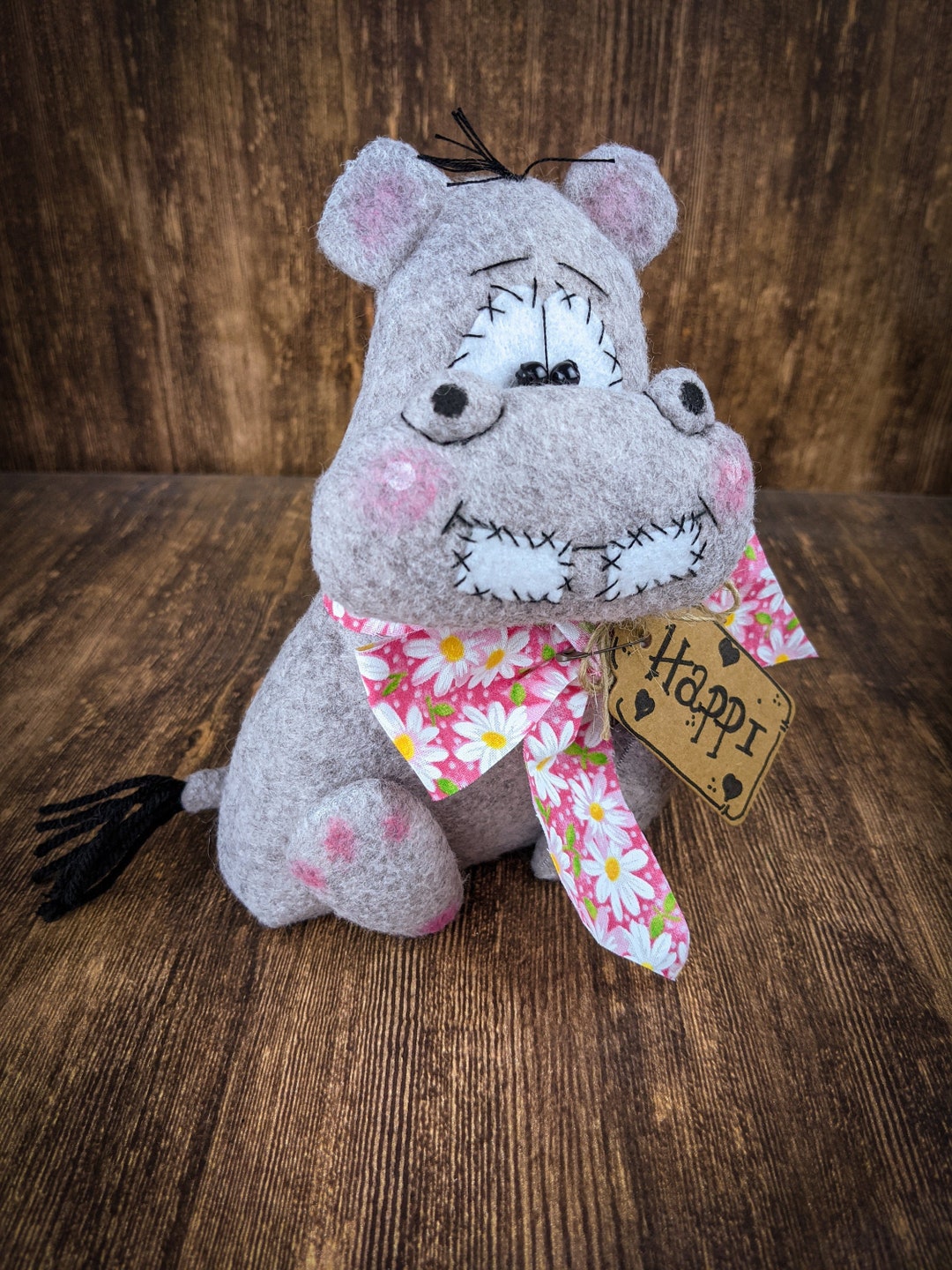 Happy the Hippo - Hippo Doll - Decorative Hippo - Collectible - Table ...