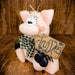 Pig Decor Primitive Pig Shelf Sitter Wreath Attachment Plushie Decor ...