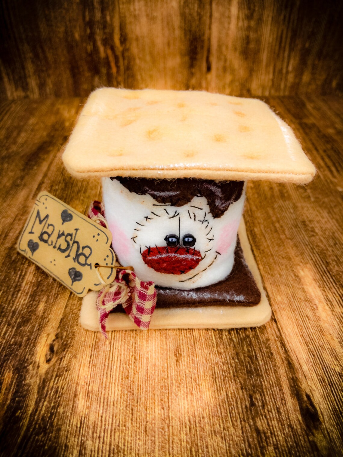 Marshmallow Decor - Marshmallow Smore - Smore Decor - Primitive Decor ...