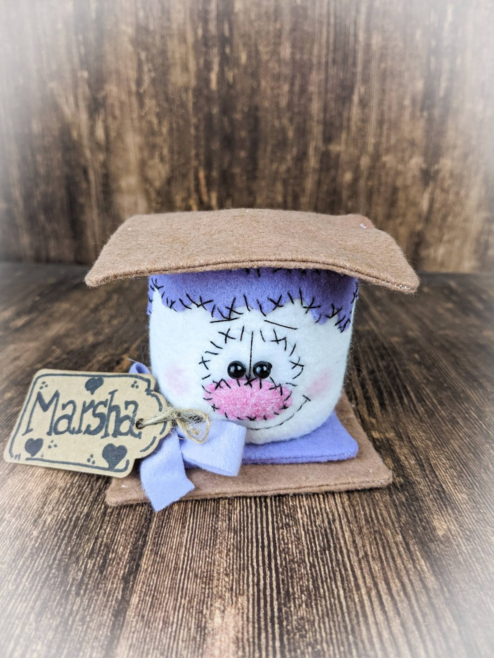 Marshmallow Decor - Marshmallow Smore - Smore Decor - Primitive Decor ...