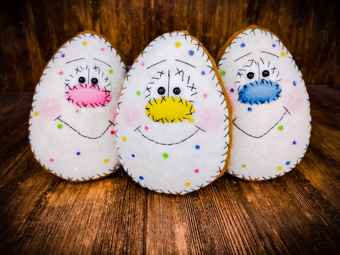 Primitive Easter Egg Set - Easter Cookie - Plush - Spring Decor ...