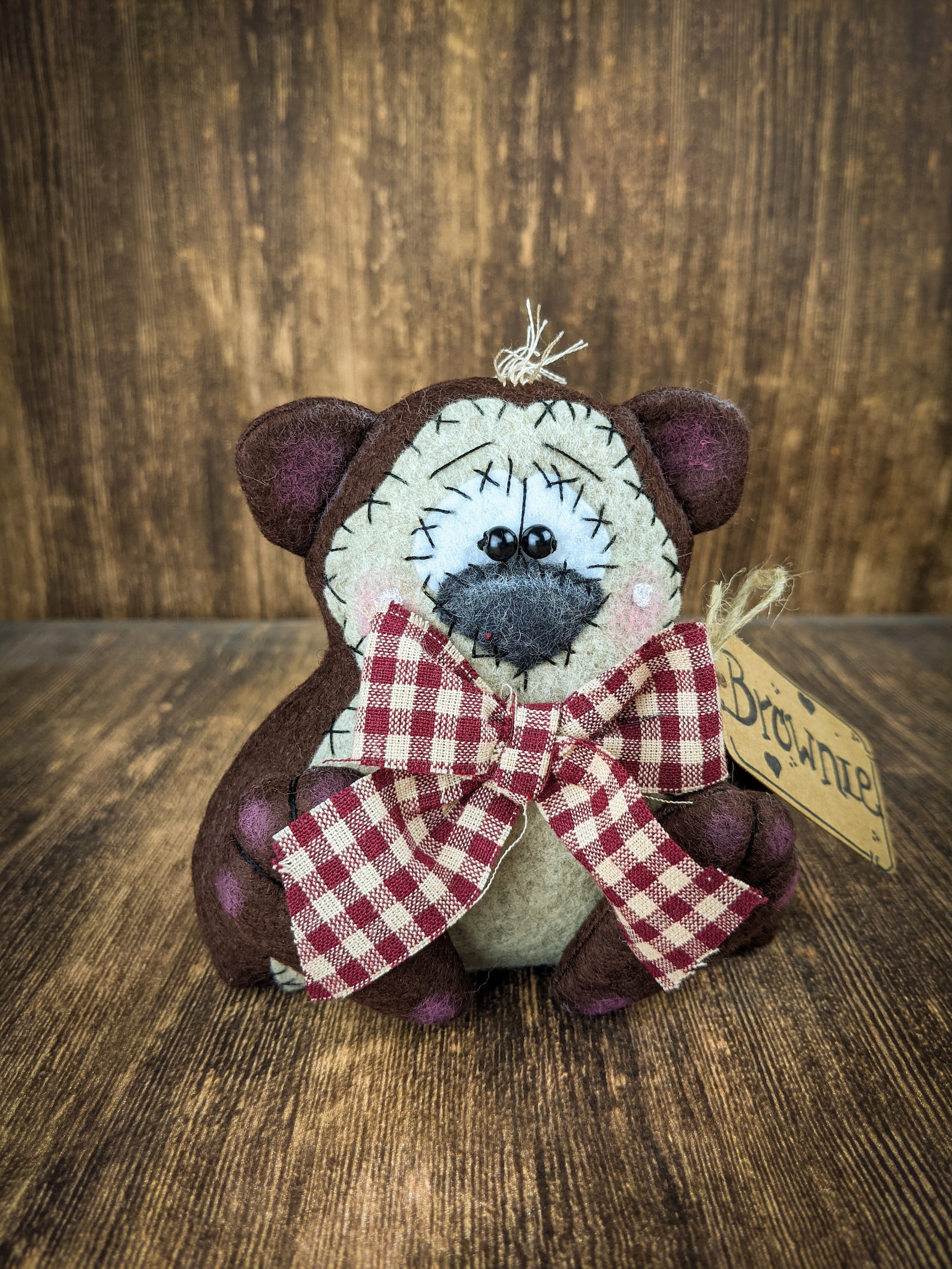 Brown Bear Collectible - Primitive Bear - Bear Decor - Decorative Bear ...