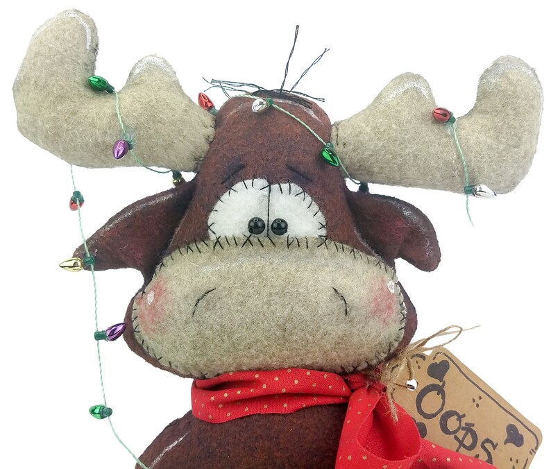 Christmas Moose Primitive Moose Christmas Moose Decor | Etsy