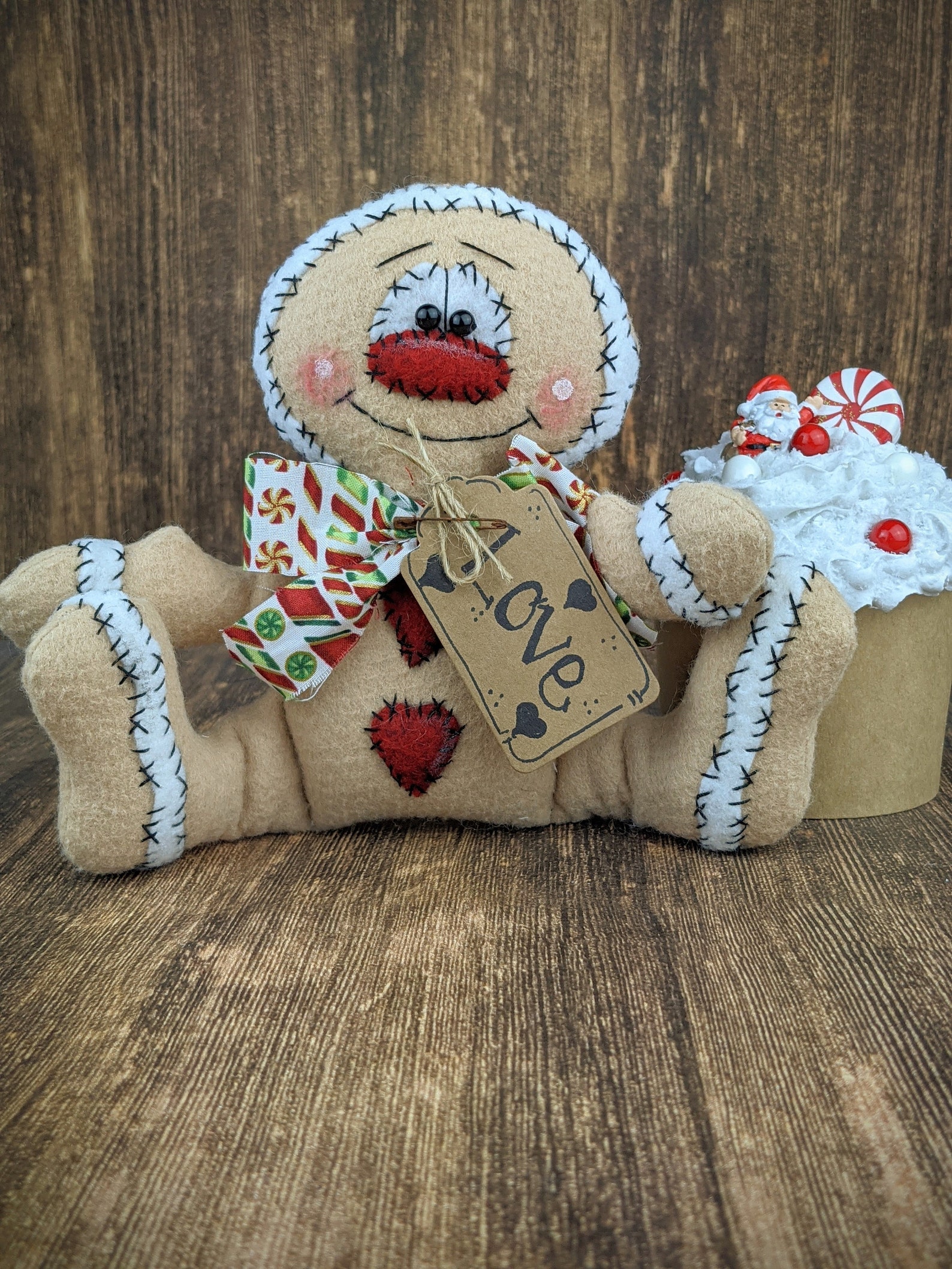 Gingerbread Man - Holiday Gift - Shelf Sitter - Gingie - Christmas ...
