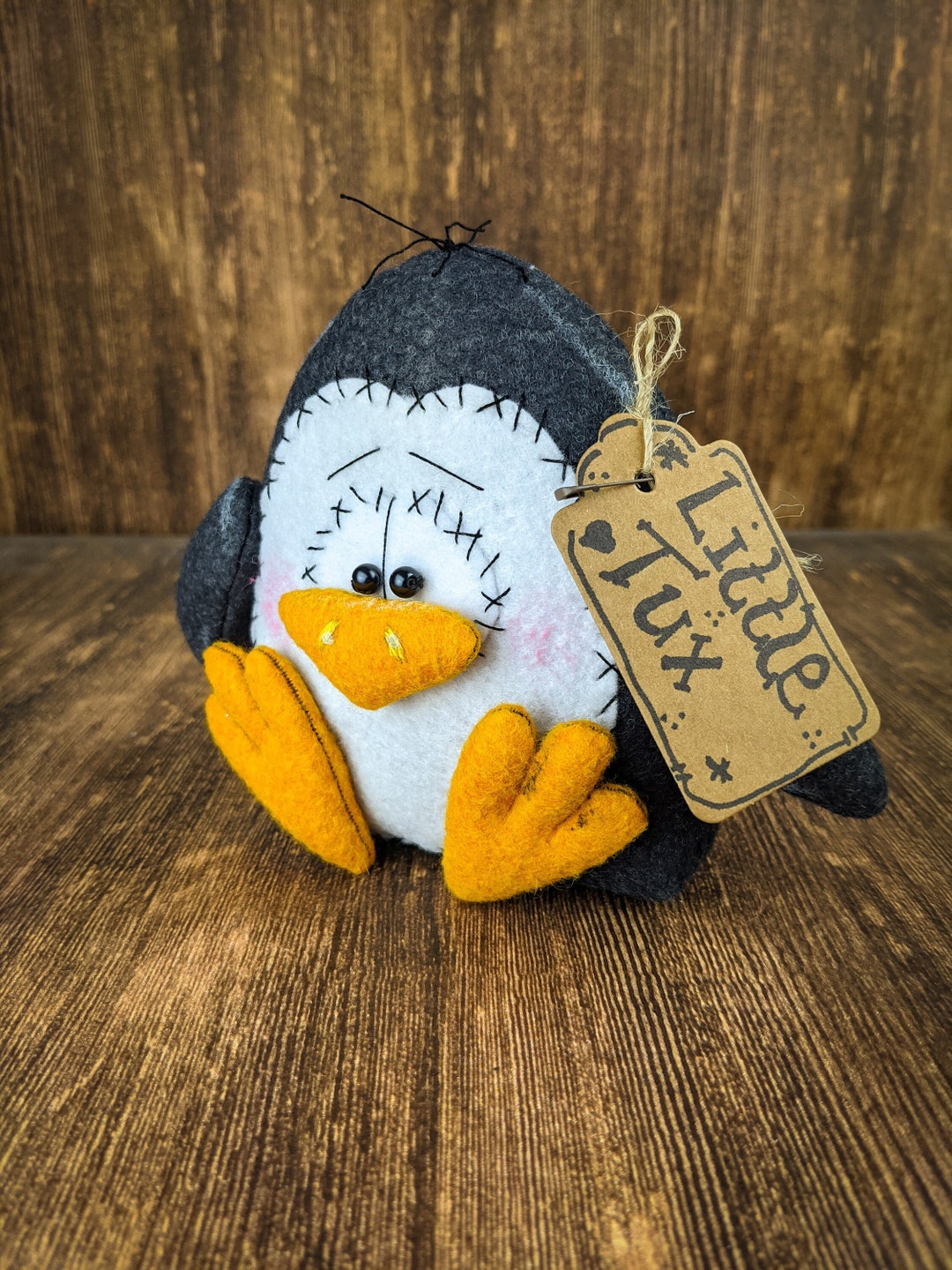 Penguin Decor - Primitive Penguin - Penguin Plush - Collectible - Table ...