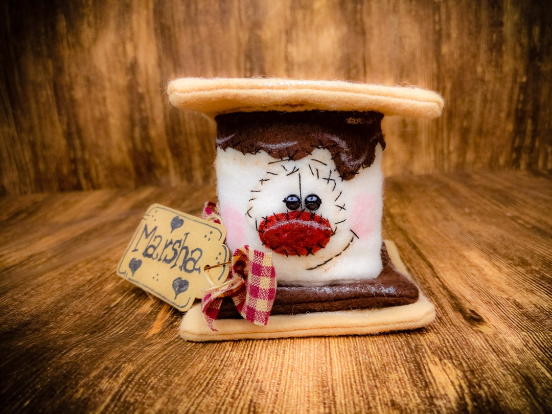 Marshmallow Decor - Marshmallow Smore - Smore Decor - Primitive Decor ...