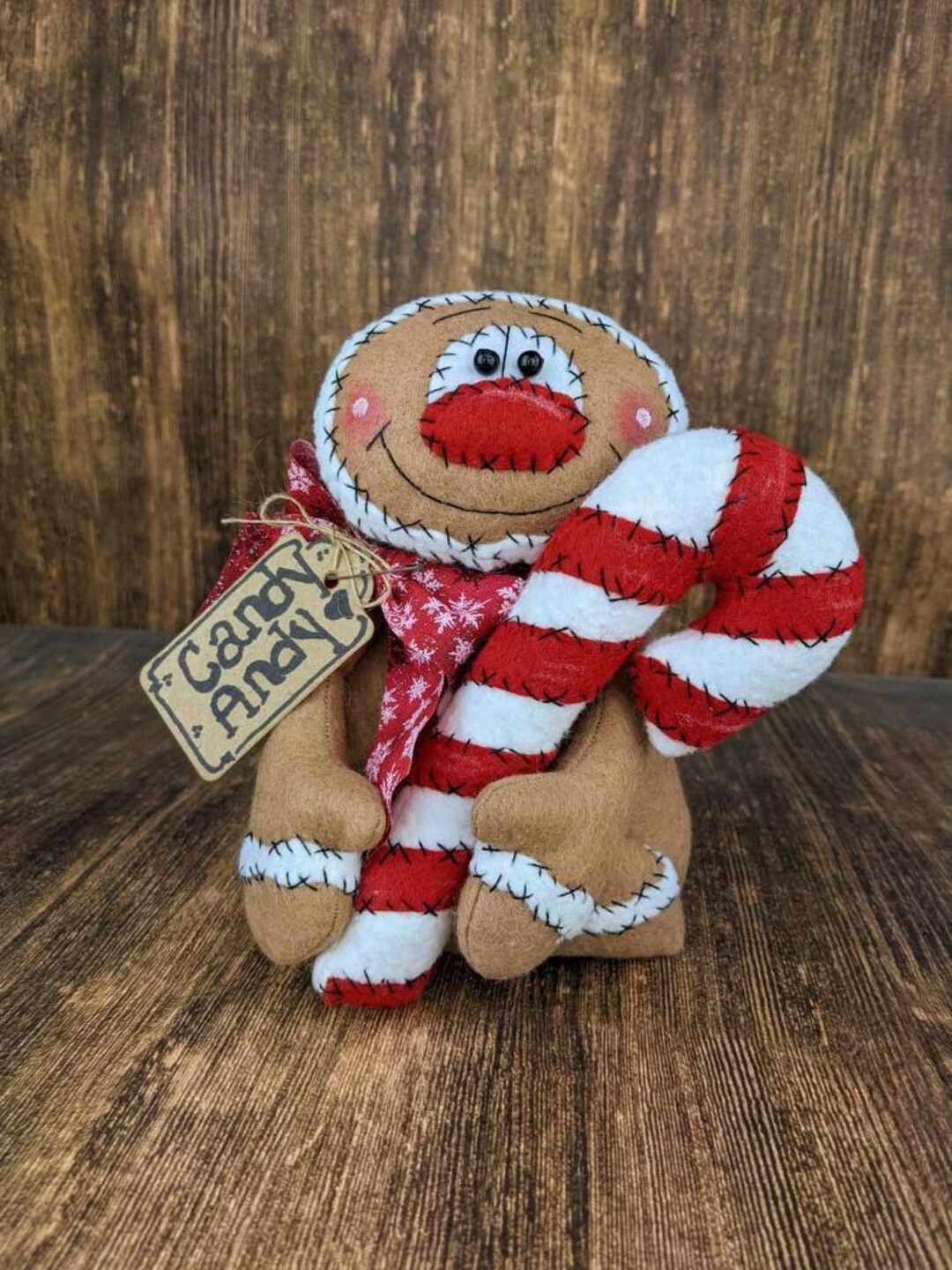 Primitive Gingerbread Man - Candy Andy - Shelf Sitter - Gingie - Tiered ...