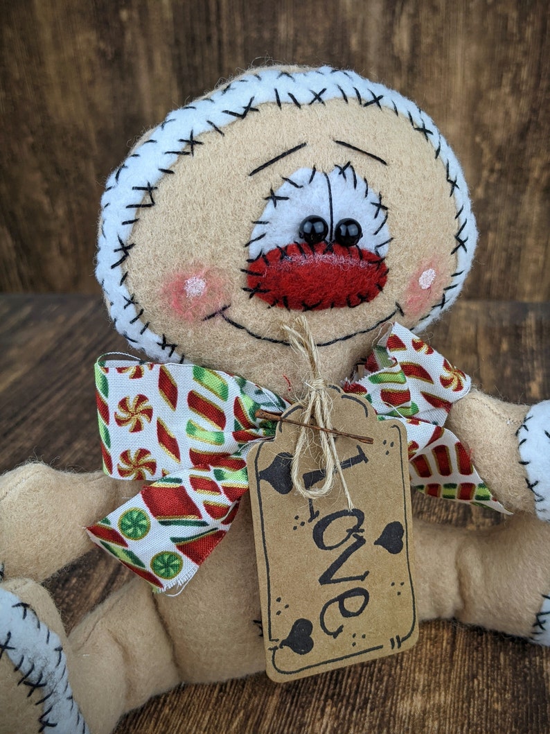 Gingerbread Man Holiday Gift Shelf Sitter Gingie - Etsy