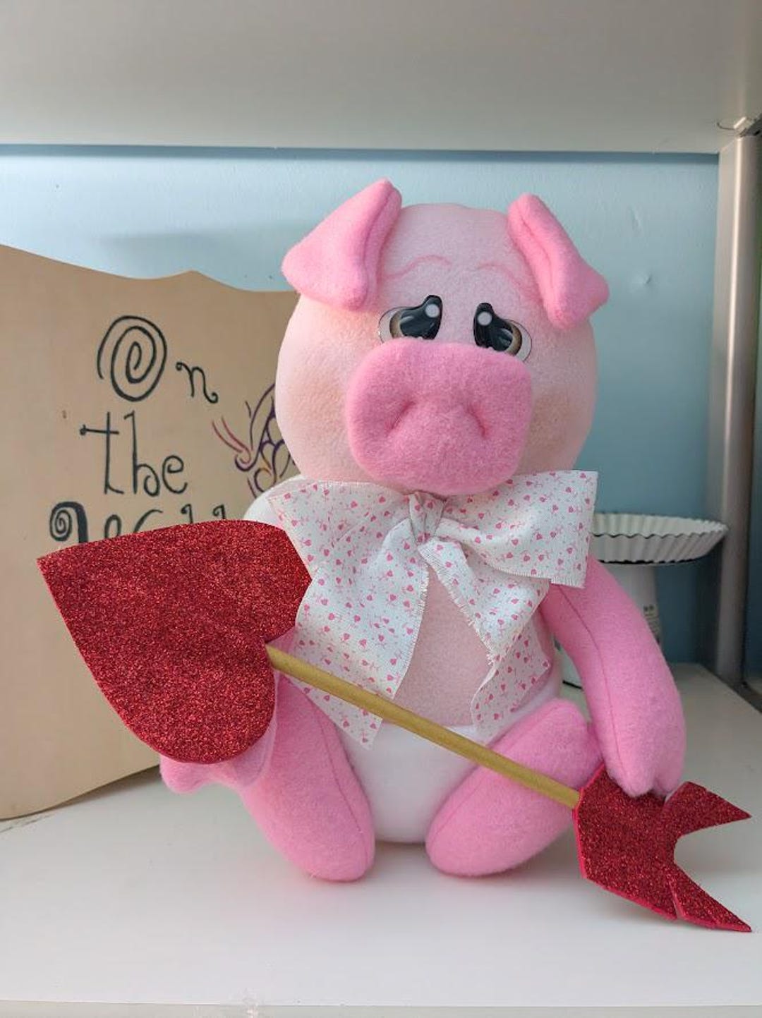 Valentine Pig Cupig Plush Pig Plush Doll Blessing Cuteness Shelf Sitter ...
