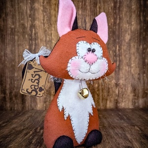 Sassy Cat Primitive - Primitive Kitty - Cat Doll - Collectible Decor ...