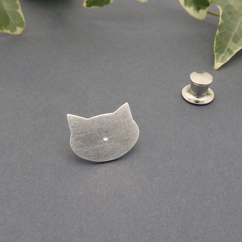 Sterling Cat Pin - Etsy