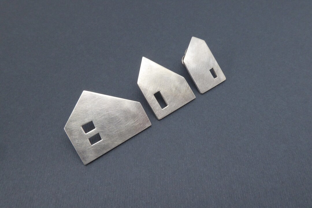 Sterling Silver Pin-tiny House-lapel Pin-minimalist-handmade ...
