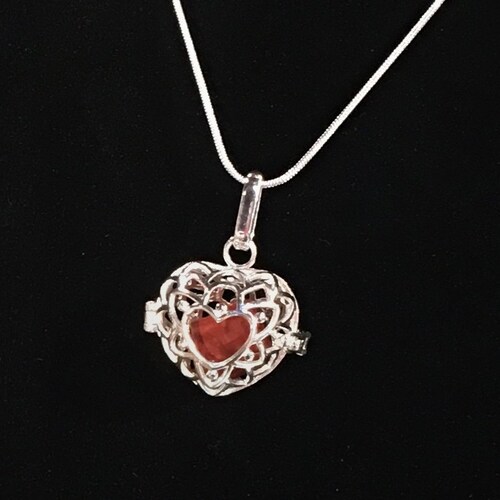 Heart Locket Necklace Golden Gate Bridge Steel Piece | Etsy