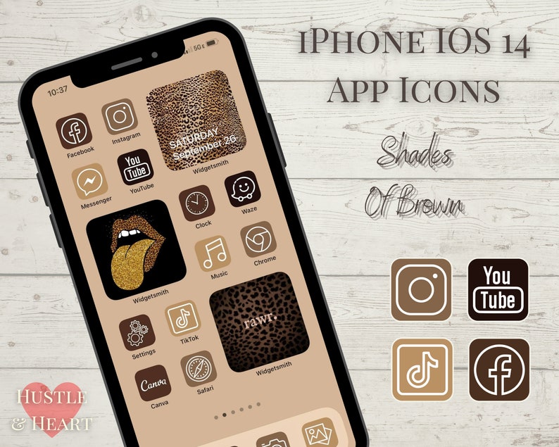 Iphone IOS 14 App Icons Browns 75 Pack - Etsy